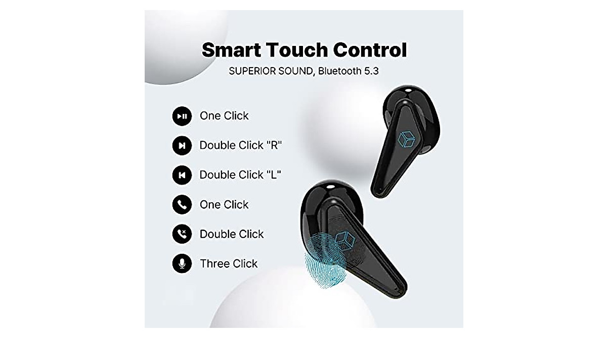 Tone Cube Design Wireless Earbuds - Premium Sound & 38H Playtime