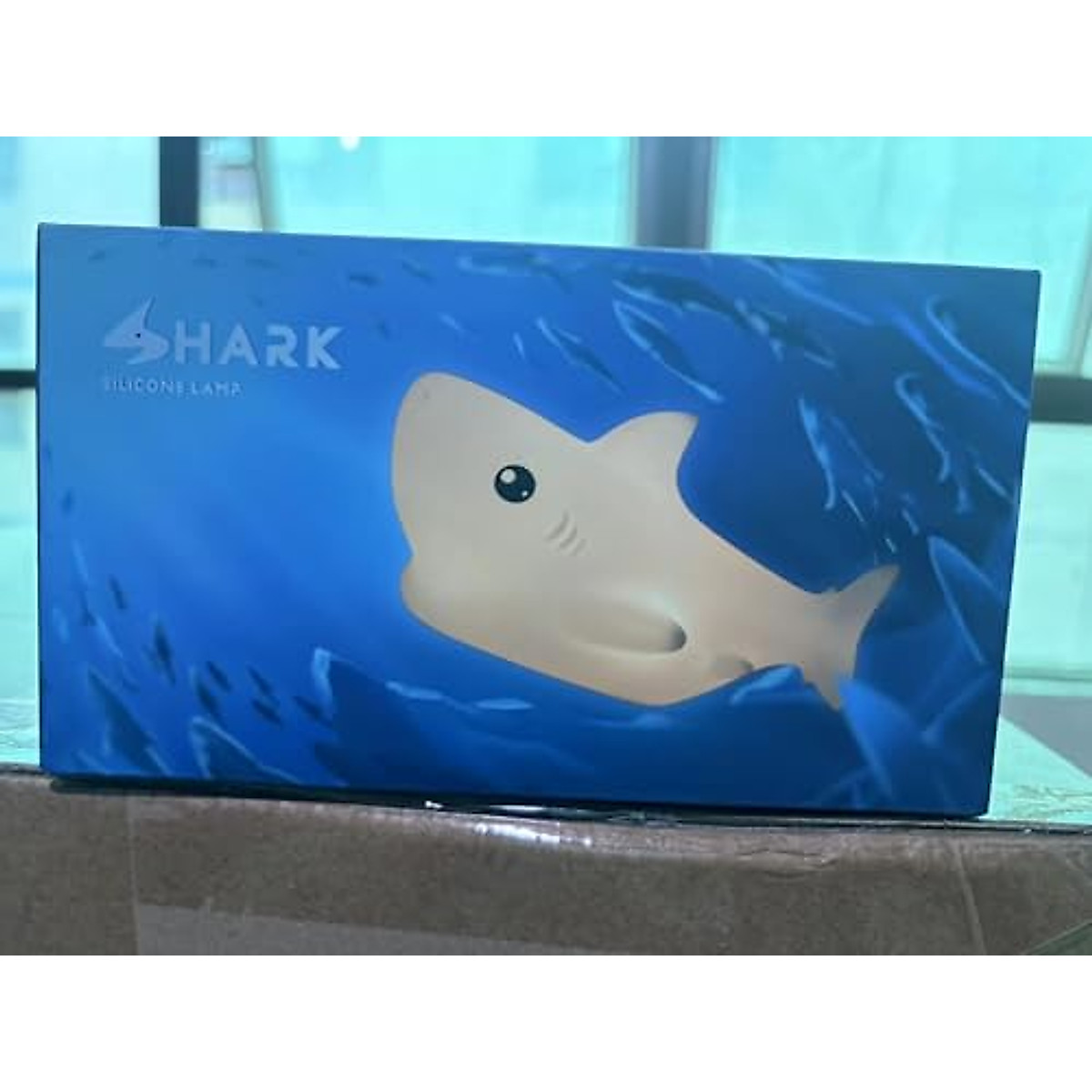 LOVERUIS Cute Night Light for Kids Cute Shark Lamp, Animal Lamp 7 Color Lamp Nightlights Birthday Christmas Gift for Children with USB Rechargeable,Kids Silicone Lamp Kawaii Room Decor