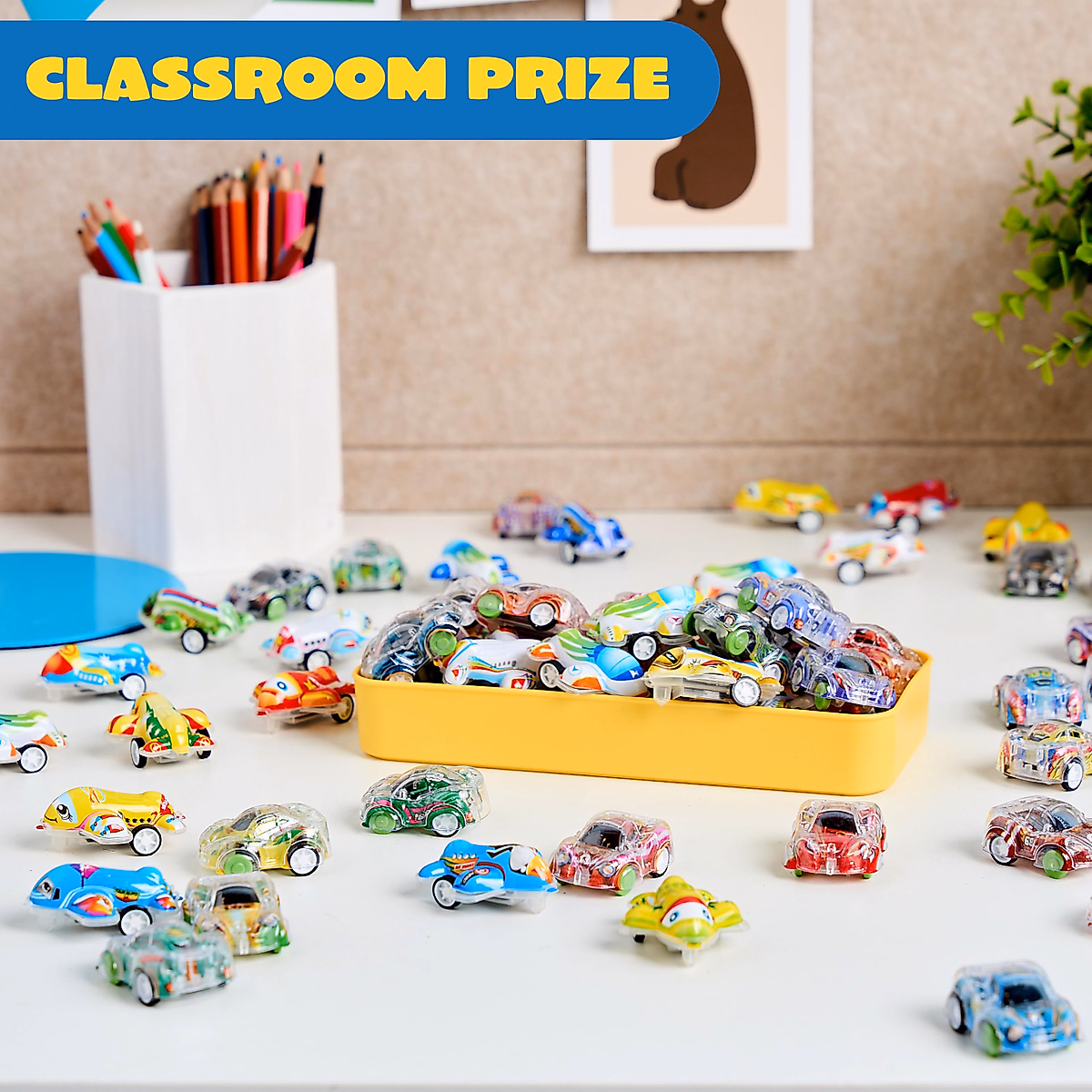 JOYIN 100 Pcs Mini Pull Back Cars Set, Toy Cars for Kids 4-8, Bulk Party Favors, Treasure Box Prizes, Classroom Rewards, Pinata Stuffers, Goodie Bags Stuffers for Boys and Girls