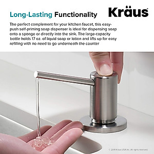 KRAUS Kitchen Soap and Lotion Dispenser in Spot Free Stainless Steel, KSD-43SFS