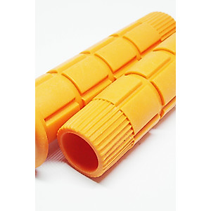 Muzglobal Handlebar End Grips Road Mountain Bike Bicycle Soft Rubber (Orange)