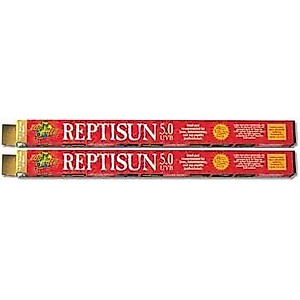 Zoo Med 2 Pack of ReptiSun 32 Watt T8 Fluorescent Lamp, 48-Inch