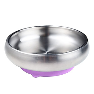 Fgomama x Little.b Double-Walled 18/10 Stainless Steel Cereal Bowl with Suction Base | 20oz / 600ml (pink)