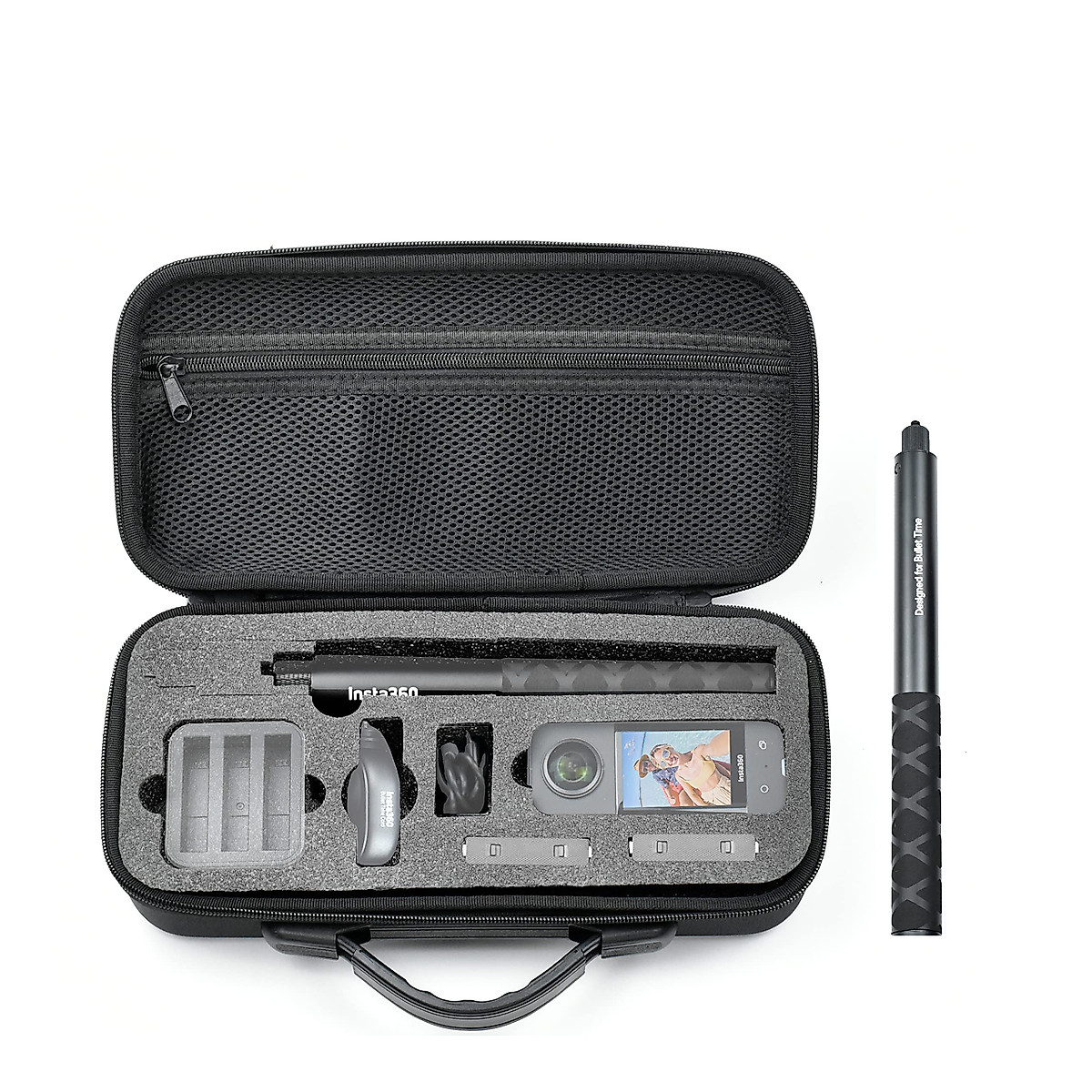 vgsion Carry Case Invisible Selfie Stick for Insta360 One X3 and One X2