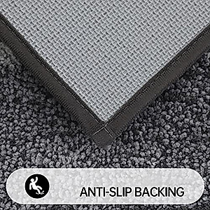 Vodiver Premium Bathroom Rugs Mat, Bath Mats for Bathroom Non Slip, Ultra Soft Washable and Super Absorbent Bath Rugs for Tub, Shower(20x32, Gray).