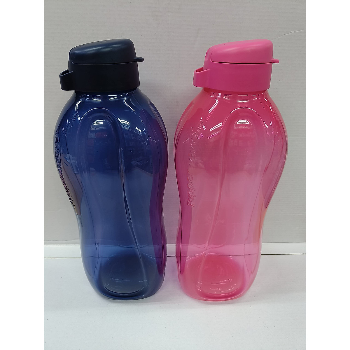 Tupperware . Plastic 2 Litres Eco Bottle Set Of 2 Pc, Multicolor
