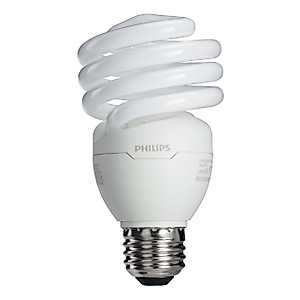 Philips LED 417097 Energy Saver Compact Fluorescent T2 Twister (A21 Replacement) Household Light Bulb: 2700-Kelvin, 23-Watt (100-Watt Equivalent), E26 Medium Screw Base, Soft White, 4-Pack