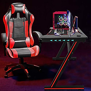 Home Office Computer Gaming Table, Home Office Desktop Computer Desk Study Writing Table Bedroom Laptop Table, Home Office Desk Study Reading Writing Desk PC Laptop Table (Black)