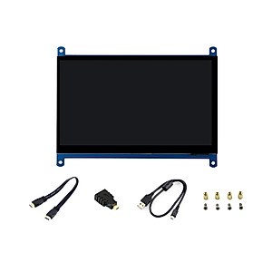 for Raspberry Pi 7inch HDMI LCD (C) Rev4.1, 7" 1024×600 Capacitive Touch Screen IPS Display Monitor for Raspberry Pi 4B/3B+/3B/2B/B+/A+/Zero W/WH/BeagleBone Black/Banana Pi, PC Windows 10/8.1/8/7