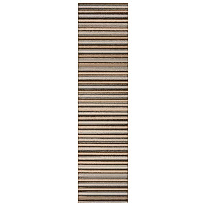 Garland Rug Nantucket Stripe. Area Rug, 3 ft. x 12 ft., Earth Tone