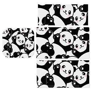 Cute Panda Switch Skin Sticker Full Wrap Cover Decal Protective Film Sticker for Switch