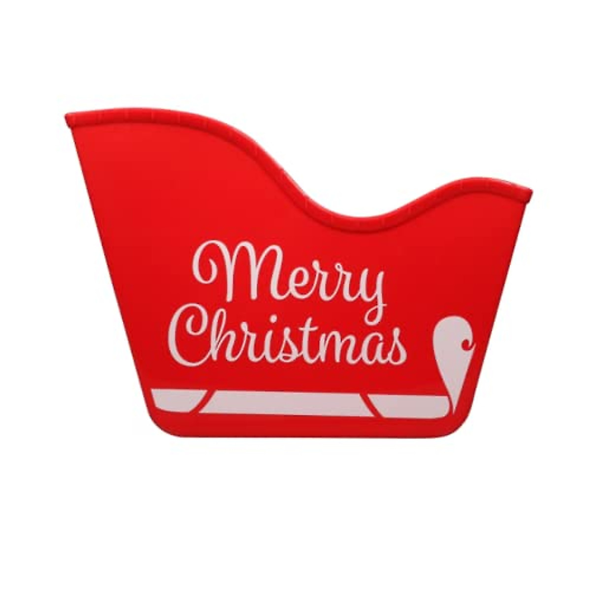 Ja'cor Red Santa Sleigh Shaped Basket Bins Plastic Buckets for Organization Classroom Shelves Storage Containers Gifts Gift Baskets Craft Decor Merry Christmas Decorations with 1-Collapsible Cup