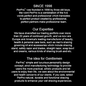 PerPro Shaving Stand and Double Stainless Steel Design Shave Soap Bowl - Forms Thick and Foamy Lather Quickly,Unbreakable and Rust Resistant for Smooth Wet Shaving