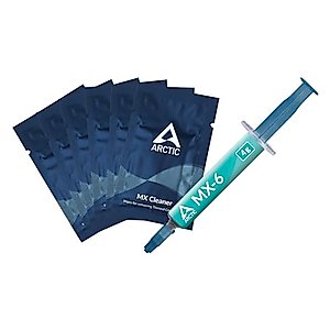 ARCTIC MX-6 (4 g, incl. 6 MX Cleaner) - Ultimate Performance Thermal Paste for CPU, Consoles, Graphics Cards, laptops, Very high Thermal Conductivity, Long Durability, Non-Conductive