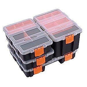 Makitoyo MP009 Hardware & Parts Organizers Versatile and Durable Storage Toolbox, 4PCS Set