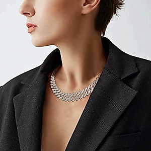 Yolev Cuban Link Chain Mens Iced Out Miami Cuban (silver)