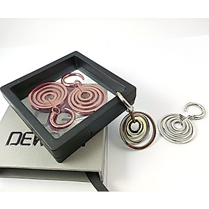 DEWGEM Hoops Dangle Gauges for Women Stainless Steel Ear Gauges Hangers for Ear Tunnels Dangling Ear Plugs 6 Gauges Ear Stretching Kits Size 6G (Silver & Hoops)