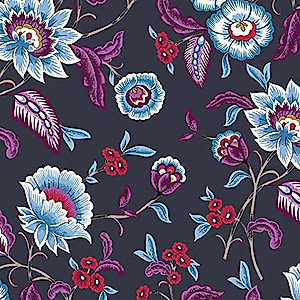 Vera Bradley Women's Fleece Plush Throw Blanket, Mayfair in Bloom, 80 X 50