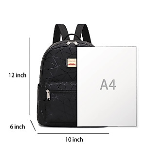 Cusangel Small Backpack For Women Black, Black Mini Backpack Purse for Women Girls, Small Backpack Purse, Daypack Shoulder Bag Woman Kids Trave
