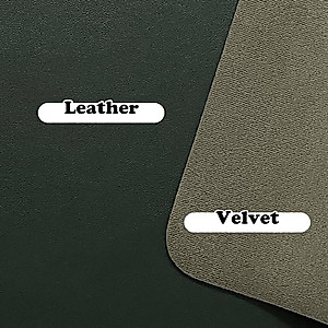 CHIF HAUTH PU Leather Mouse Pad, Desk Pad, Large Mouse Mat, Desk Mat for Office and Home (35.4" x 17", Dark Green)