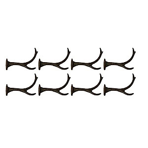 MIDWEST CRAFT HOUSE 8 CAST Iron Deer Antler Coat Hooks