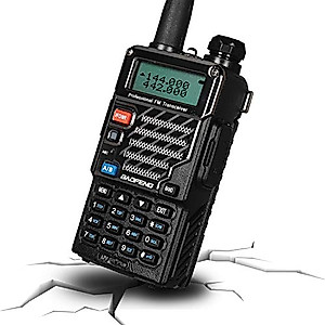5 Pack Baofeng UV-5R+ Plus Ham Radio Handheld, Dual Band Two Way Radio Rechargeable Long Range Walkie Talkies, with Earpiece & Programming Cable (Black)