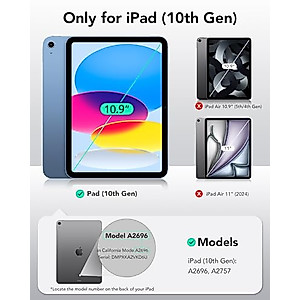 ESR for iPad 10th Generation Case (2022, 10.9 Inch), Thin and Lightweight, Yellowing Resistant, Hard Acrylic Back, Air-Guard Corners, Flexible Frame, Classic Hybrid Back Cover, Clear