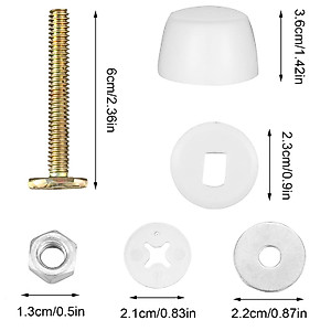 11 Pieces Toilet Wax Ring Kit Include Closet Bolts, Bolt Caps, Thick Flange and Retainer Washers, Fits 3 Inch and 4 Inch Waste Lines for Toilet Gas Odor and Watertight Sealing Supplies