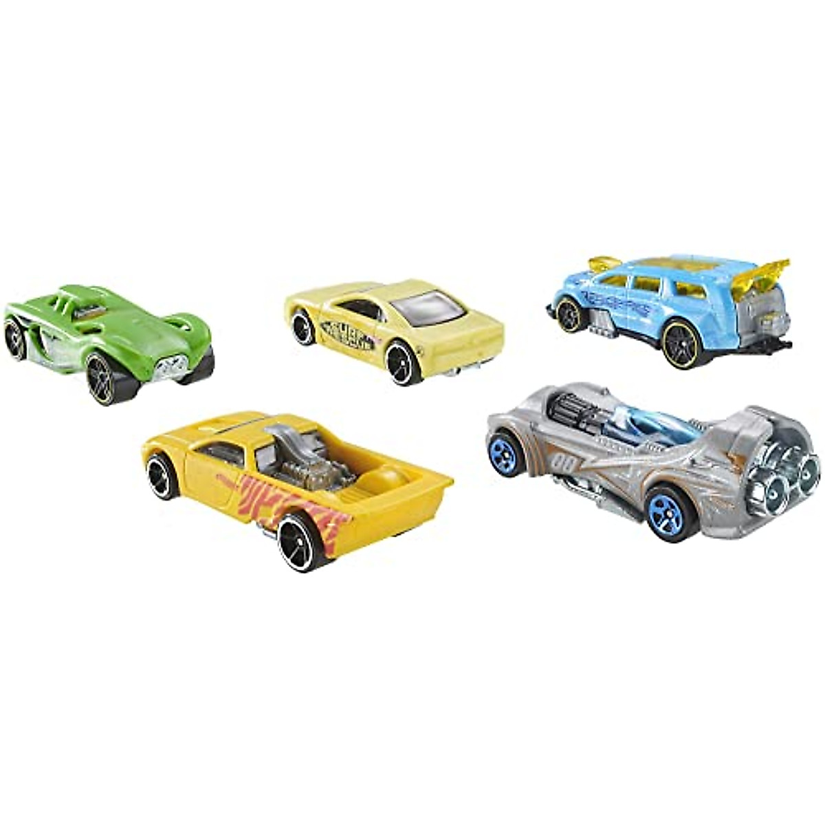 Hot Wheels Set of 5 Color Shifters Cars or Trucks in 1:64 Scale, Color Change Toy Vehicles (Styles May Vary) (Amazon Exclusive)