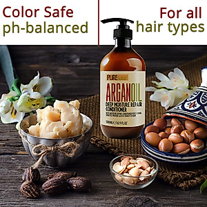 PURE NATURE Moroccan Argan Oil Shampoo and Conditioner Set