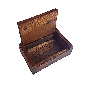 Wooden Box Bamboo With Elephant Nickle Keepsake Jewelry Trinket Box Storage Organizer Trinket Storage Keepsake Jewelry