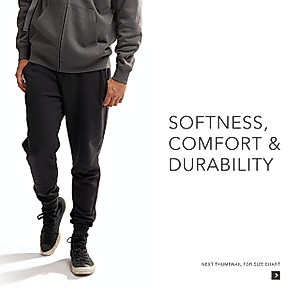 Holloway Standard Athletic Fleece Sweatpants with Pockets, Black, L