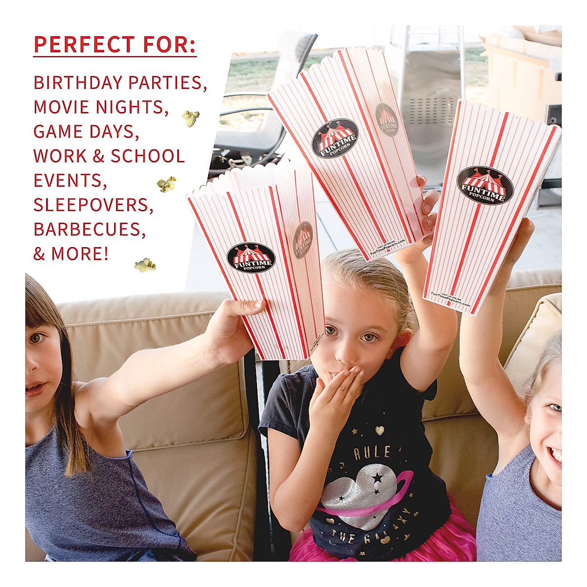 Funtime FT421CR Antique Carnival-Style 4-Ounce Tabletop Hot-Oil Popcorn Popper, Red