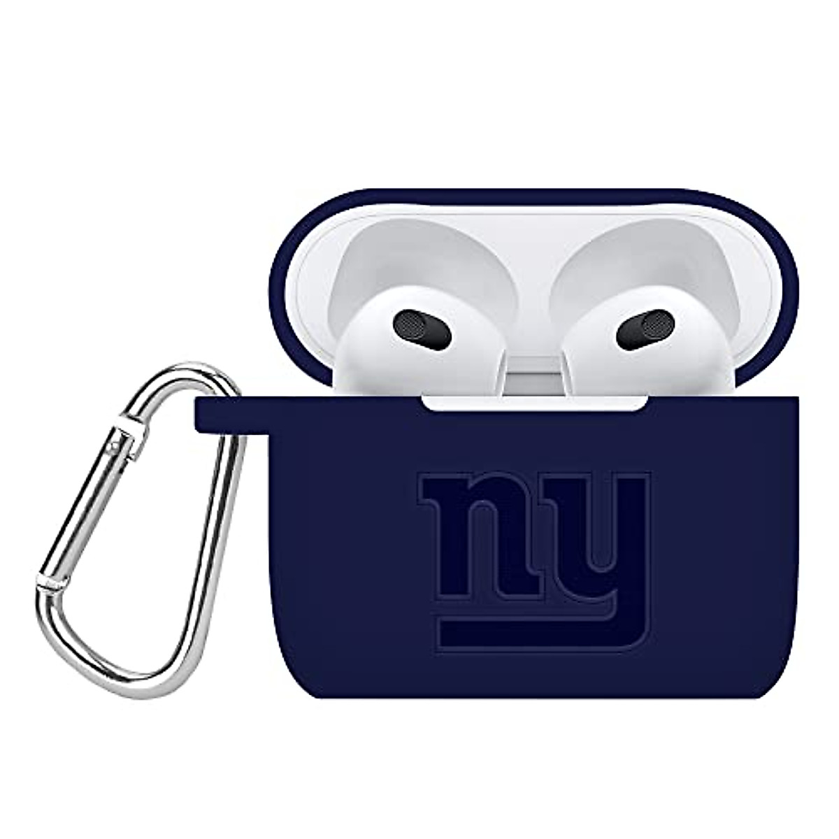 GAME TIME New York Giants Engraved Silicone Case Cover Compatible with Apple AirPods Gen 3 (Navy)