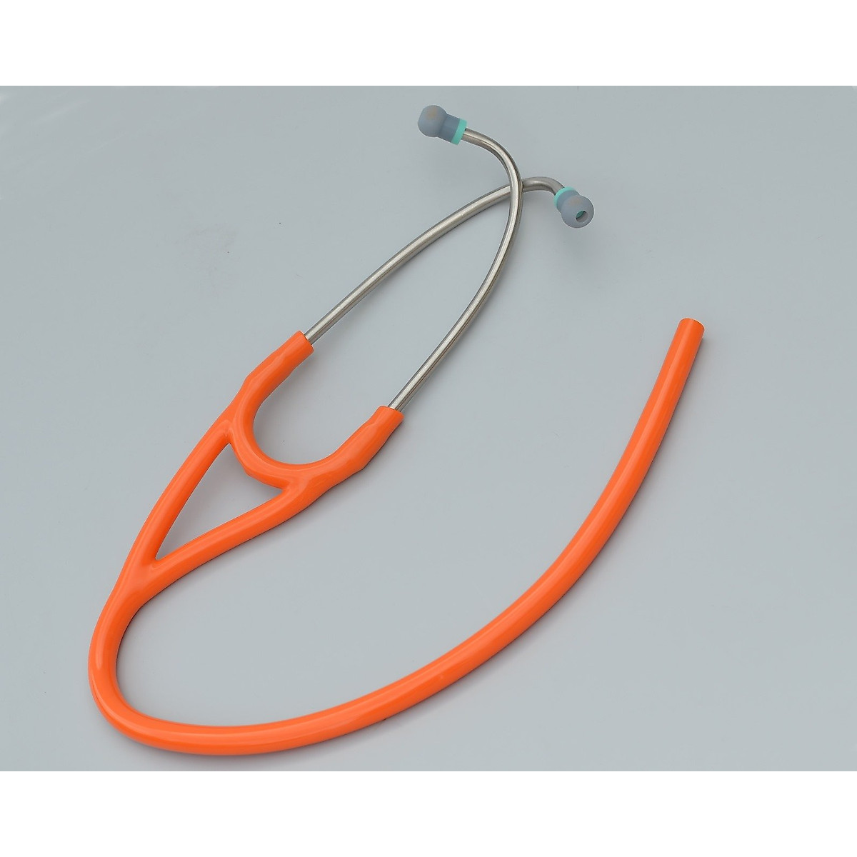 Replacement Tube (dual lumen binaurals) fits ALL leading brand single-head Cardiology Stethoscopes T72 ORANGE