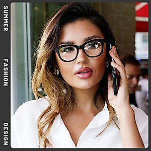 KSSESSE Reading Glasses for Women Men Square Oval Readers with Spring Hinge Thick Frame Style (Mixed Colors-C1, 0.00, x)