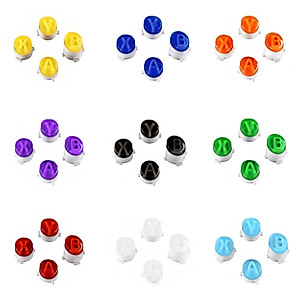 ABXY Buttons for Xbox One Controller Replacement Custom Colour Bullet Buttons Set Mod Kit for Xbox One/Xbox One S/Xbox One Elite (Purple)