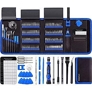 Precision Screwdriver Set, Computer Tool Kit, 146 PCS Laptop Screwdriver Kit with 123 Bits, Magnetic Mat, Suit for PC, iPhone, MacBook, Tablet, PS4, Xbox, Switch, Game Console and other Electronics