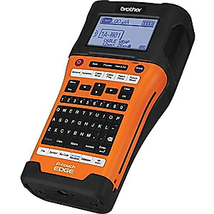 Brother P-Touch Edge PT-E550W Handheld Label Maker, Orange, Industrial Wireless Electronic Labelling Kit PTE550W - Up to 30mm/sec, 180 x 360dpi, Auto Strip Cuttter, Backlit LCD Screen