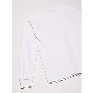 Soffe mens Mj Soffe Men's Long-sleeve Cotton T-shirt fashion t shirts, White, Large US