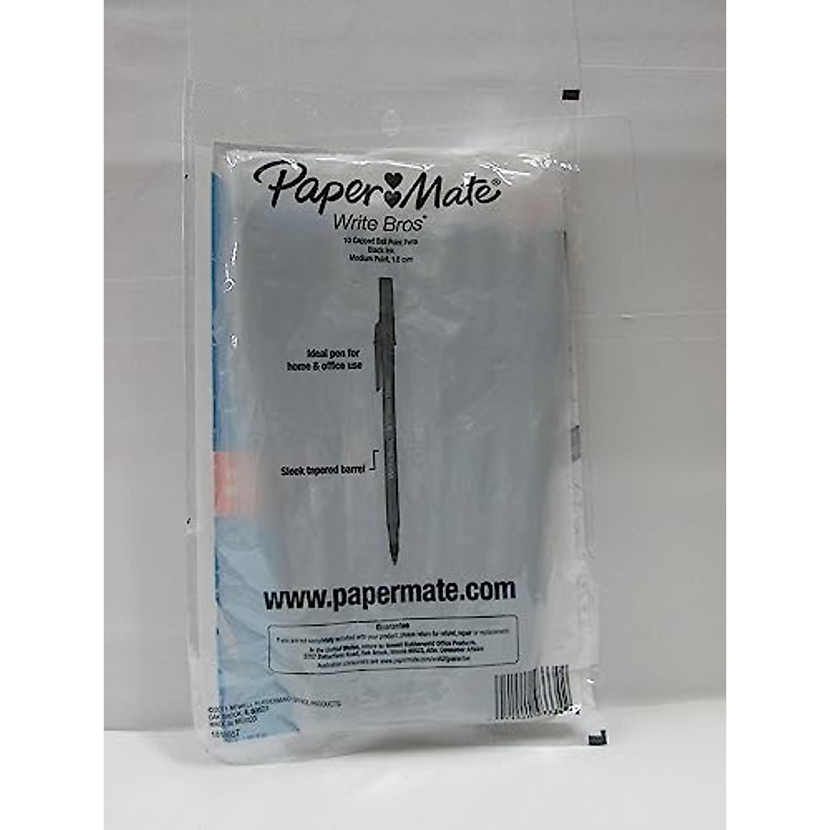 Paper Mate Write Bros Ballpoint Pens, Medium Point (1.0mm), Black, 10 Count