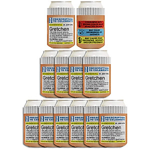 Happy Birthday Prescription to Celebrate Custom Text Can Beverage Cooler B-day 12-Pack Personalized Can Coolies