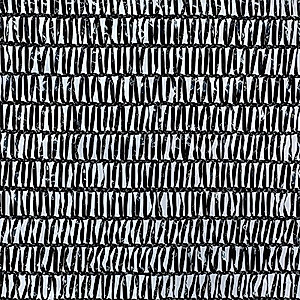 Agfabric 50% Shade Cloth Sunblock Shade Cloth Cover with Clips for Plants 6.5’ X 20’, Black