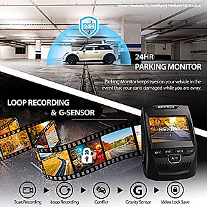 RexingUSA V1PGW-4K Dual Channel Car Dash Cam 2160p +1080p w/Built-in GPS Wi-Fi 2.4” LCD Screen | 170° Wide Angle Dashboard Camera Recorder with Rear Cam | G-Sensor | WDR | Loop Recording (2023)