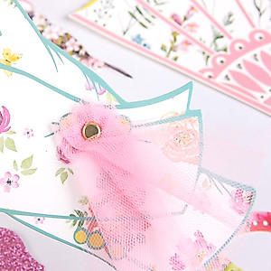 SUNBEAUTY 14 Pcs Tea Party Photo Booth Props Tea Party Decorations Alice in Wonderland Party Supplies Garden Party Bridal Shower for Girls Women