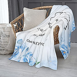 Mothers Day Blanket Gifts for Bonus Mom, Flower Blankets Gifts for Stepmom from Stepdaughter Stepson, Mothers Gifts for Stepmom/Bonus Mom/Stepmother Birthday Gifts Ideas, I Love Mom Blankets 50"x60"