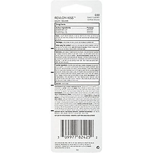 Revlon Kiss Tinted Lip Balm with SPF 20, Hydrating, Flavored, Infused with Natural Fruit Oils, 030 Sweet Cherry, 0.09 oz