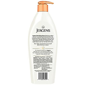 Jergens Nourishing Honey Dry Skin Moisturizer, with Illuminating Hydralucence Blend, Skin Nourishing Formula, Dermatologist Tested,16.8 Fl Oz (Pack of 4) (Packaging May Vary)