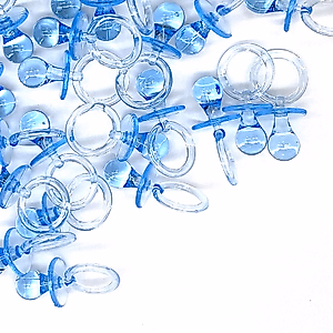 Adorox 2.5'' Blue Acrylic Baby Pacifier Shower Favor (Blue (36 Pieces))