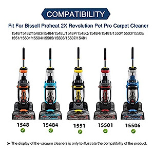 pet carpet cleaner bare floor tool parts, replacement nozzle cleaning tool Compatible with Bissell ProHeat 2X Revolution Series Models 1548, 1550, 1551, Replaces Parts# 1606433/160-6433 (2 Pack)